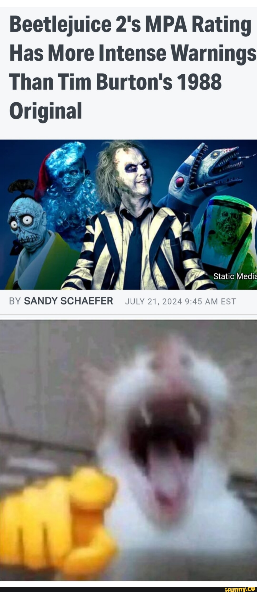 Beetlejuice MPA Rating Has More Intense Warnings Than Tim Burton's 1988 ...