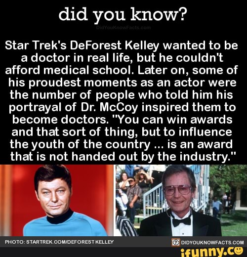 Happy First Contact Day! - did you know? Star Trek's DeForest Kelley ...