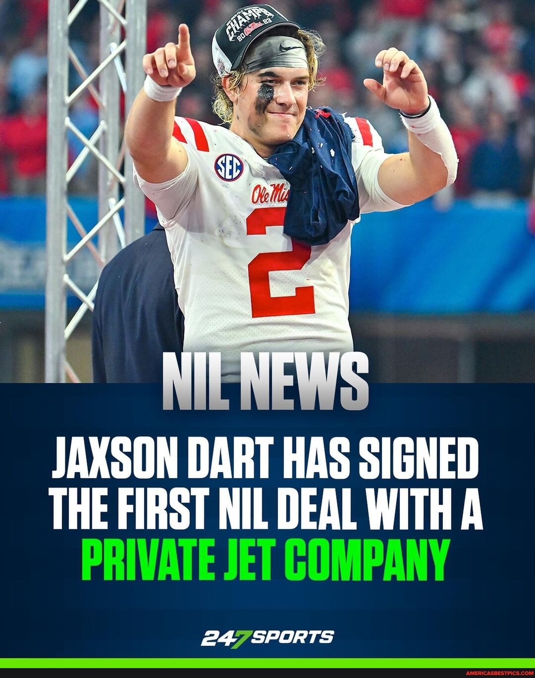 Ole Miss QB Jaxon Dart has signed w/ private jet company Nicholas Air ...