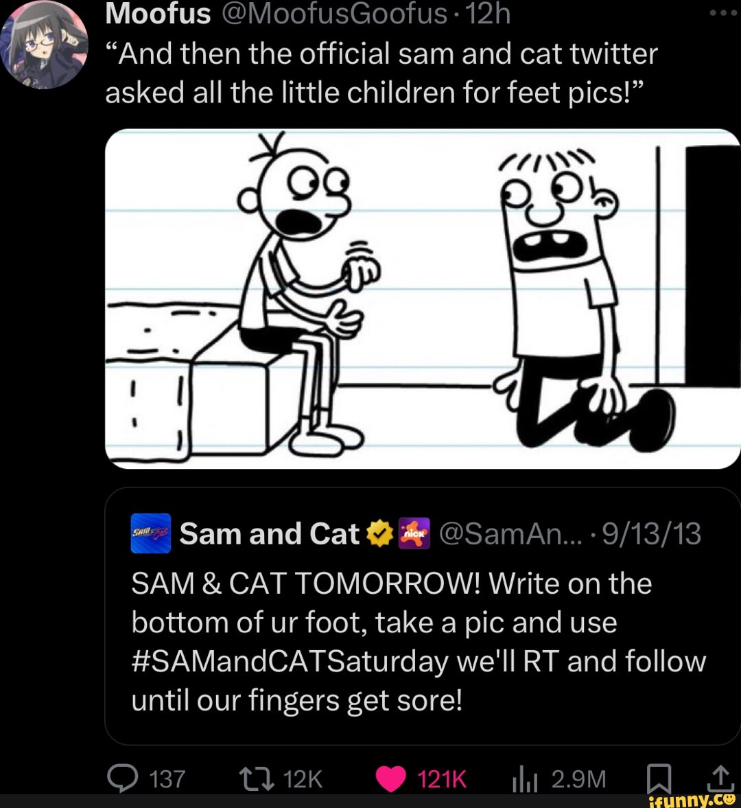 Moofus fi "And then the official sam and cat twitter asked all the ...