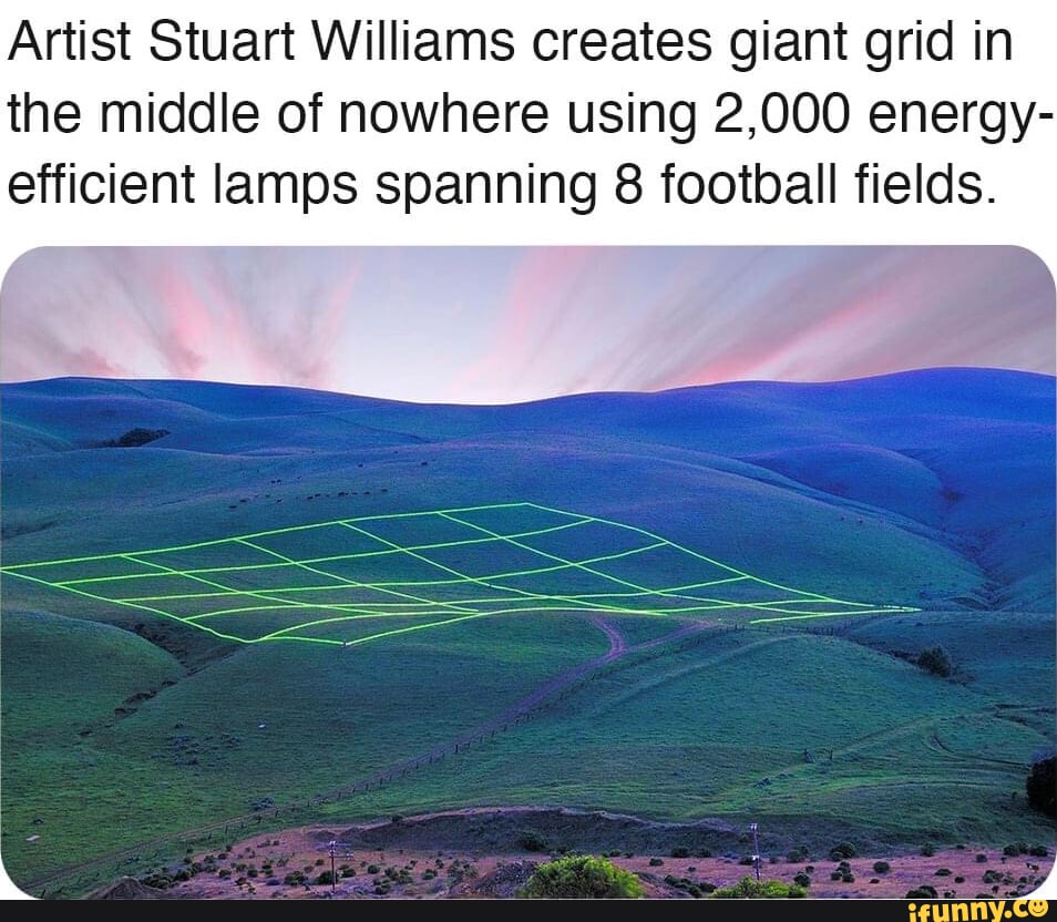 Artist Stuart Williams creates giant grid in the middle of nowhere ...