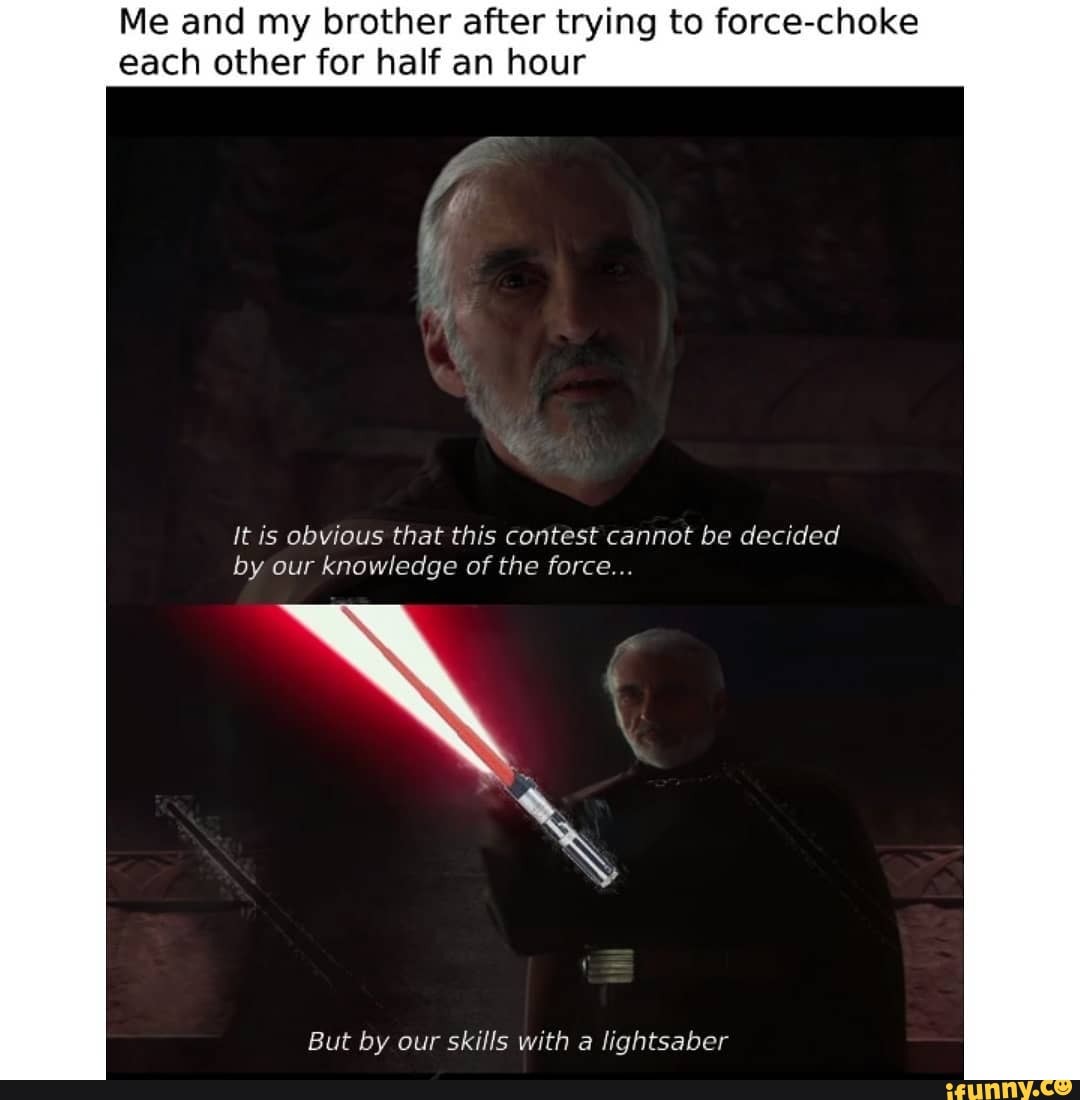 Me and my brother after trying to force-choke each other for half an ...