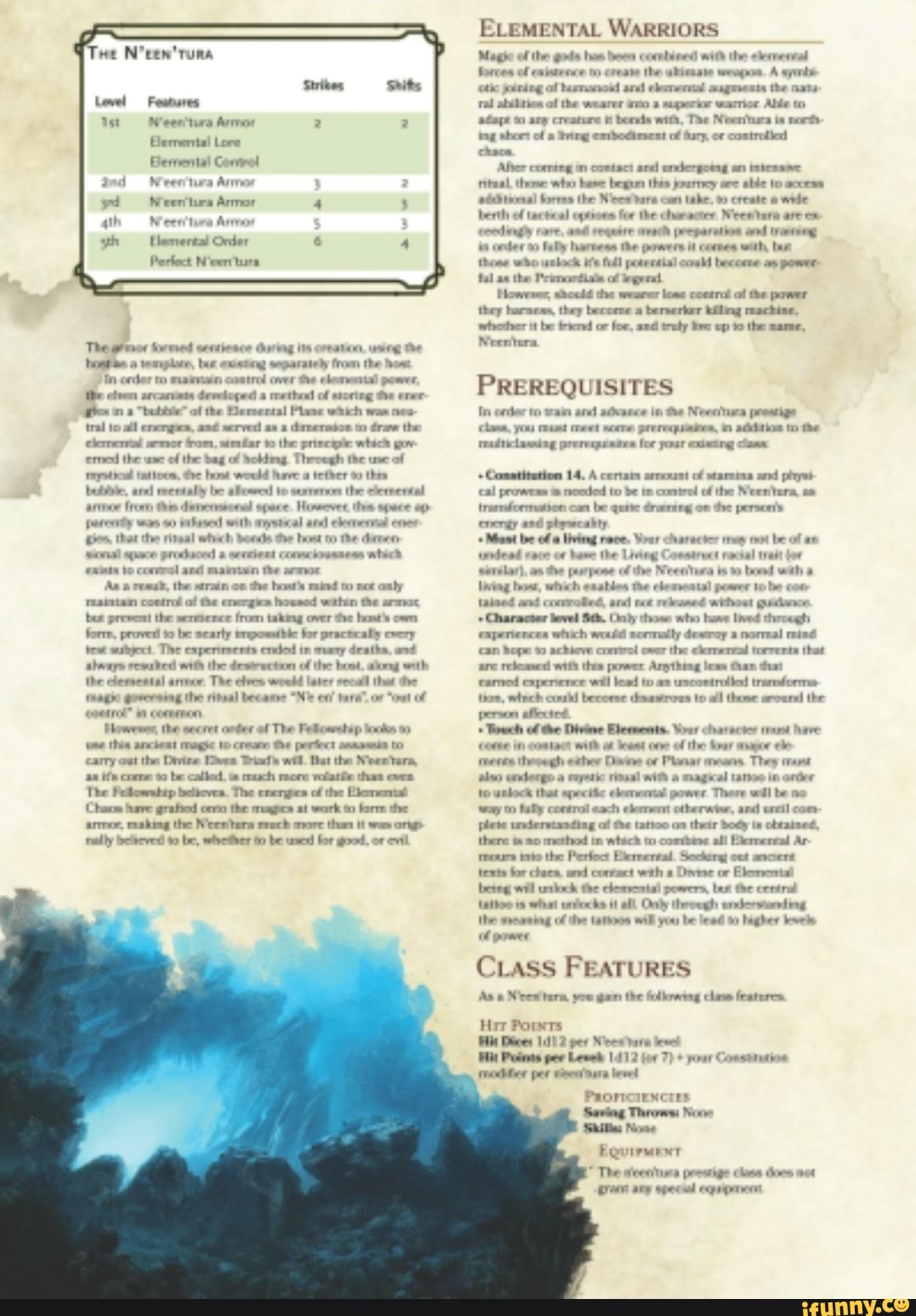 We N'cen'runa Level Features Neen'tura Armor Glermental Lore Blerertal ...
