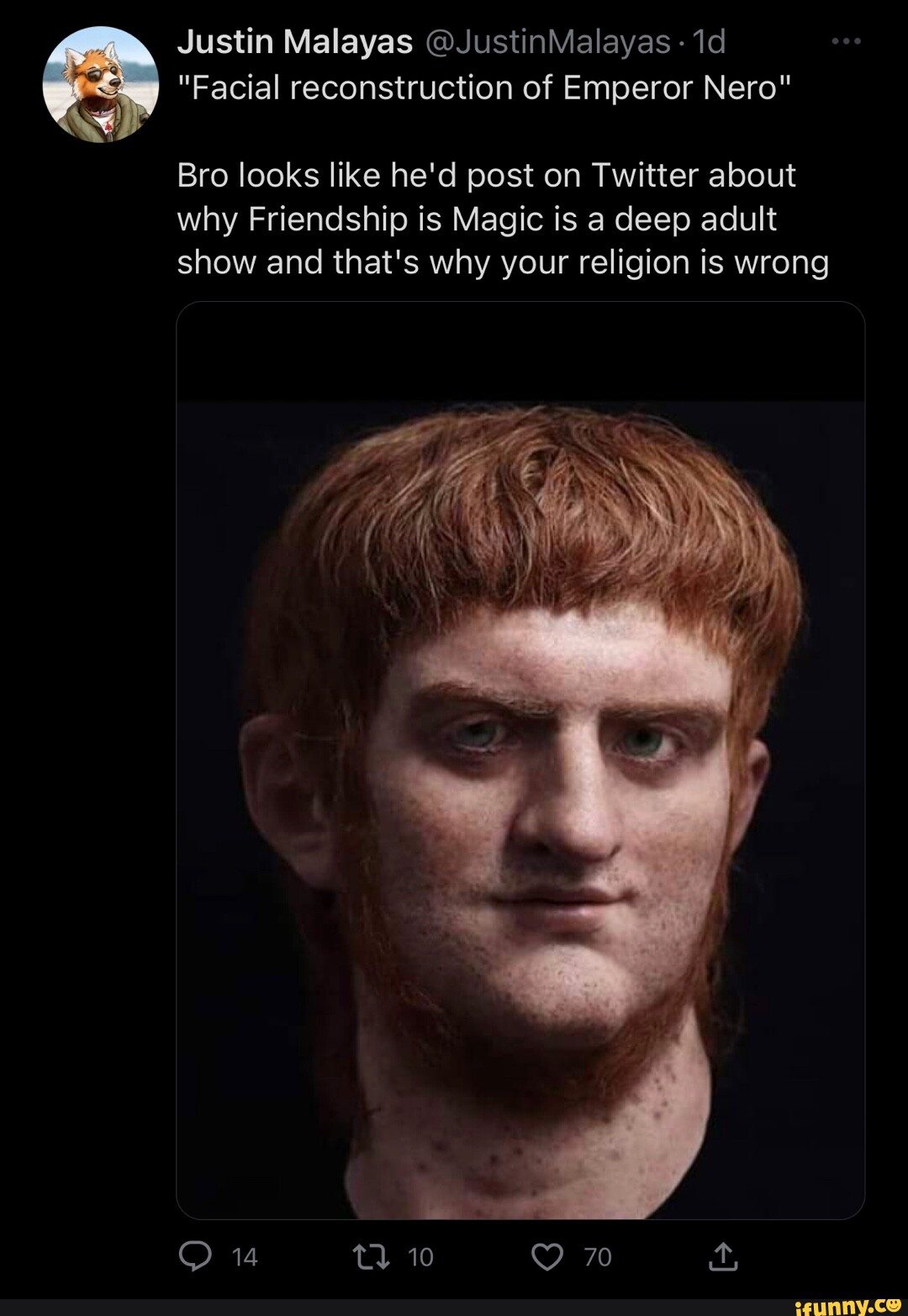 Justin Malayas @JustinMalayas "Facial reconstruction of Emperor Nero ...