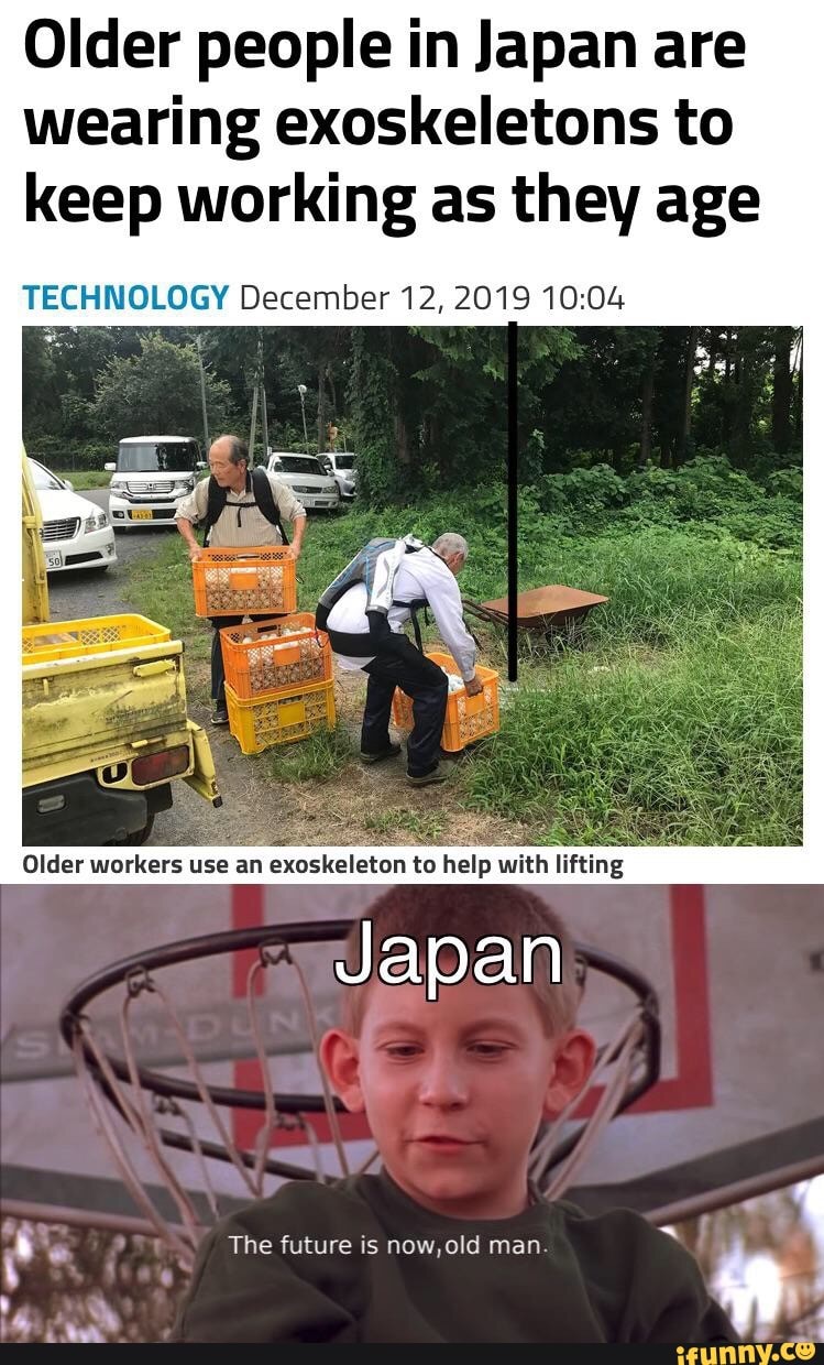 Older people in Japan are wearing exoskeletons to keep working as they ...