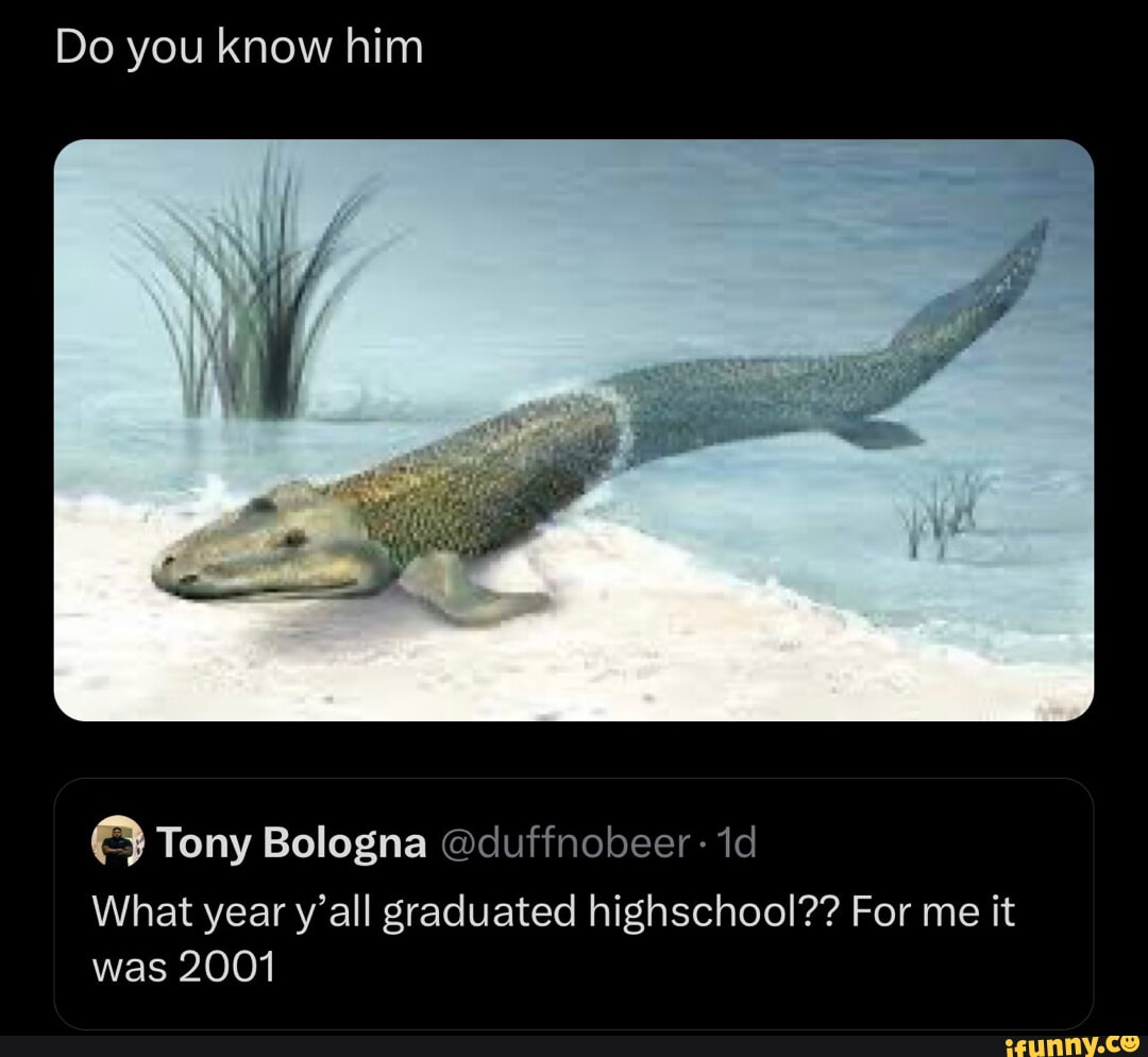 Do you know him I Tony Bologna @duffnobeer id What year y'all graduated highschool?? For me it ...