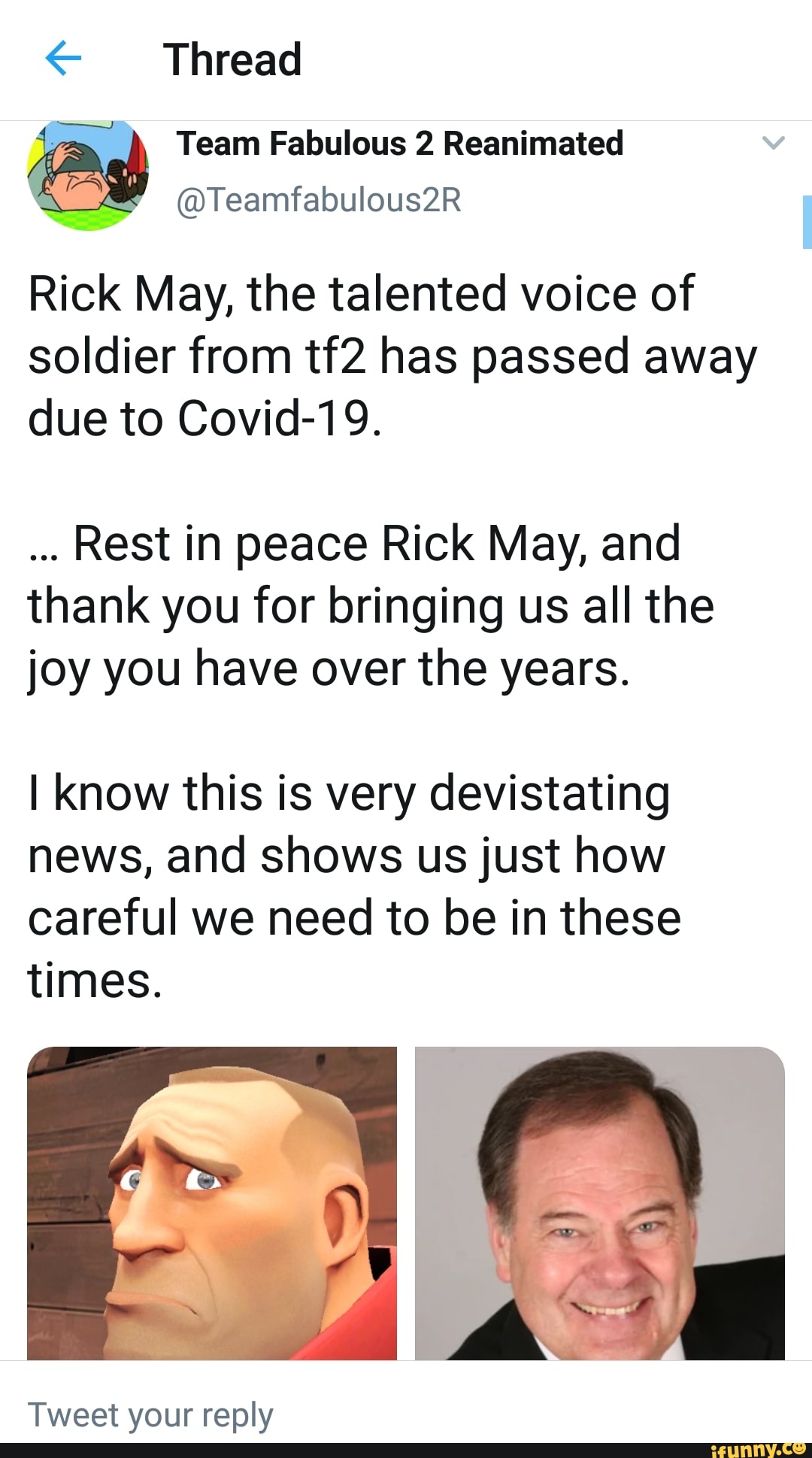 Py Team Fabulous 2 Reanimated Rick May, the talented voice of soldier ...