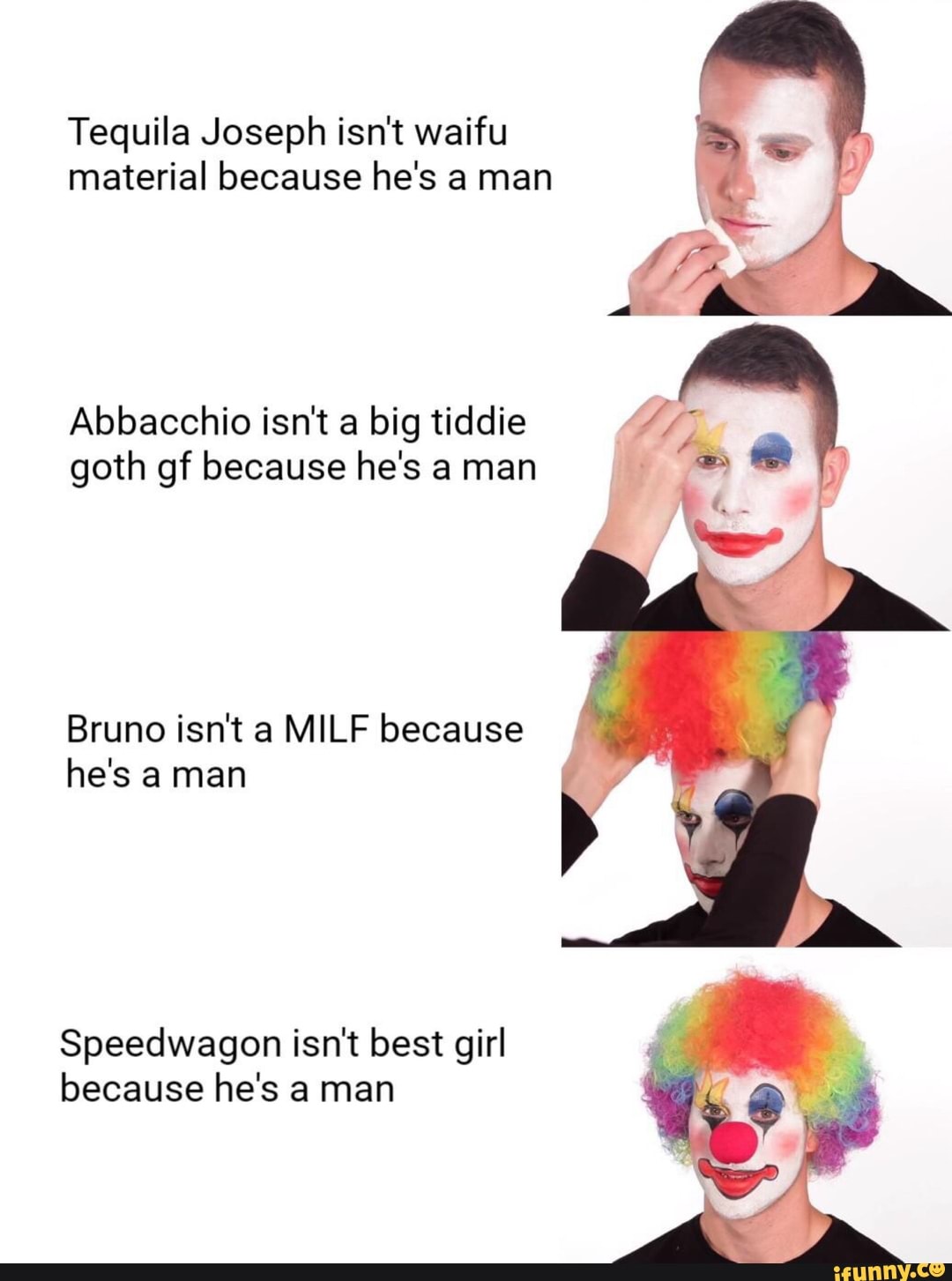 Tequila Joseph isn't waifu material because he's a man Abbacchio isn't ...