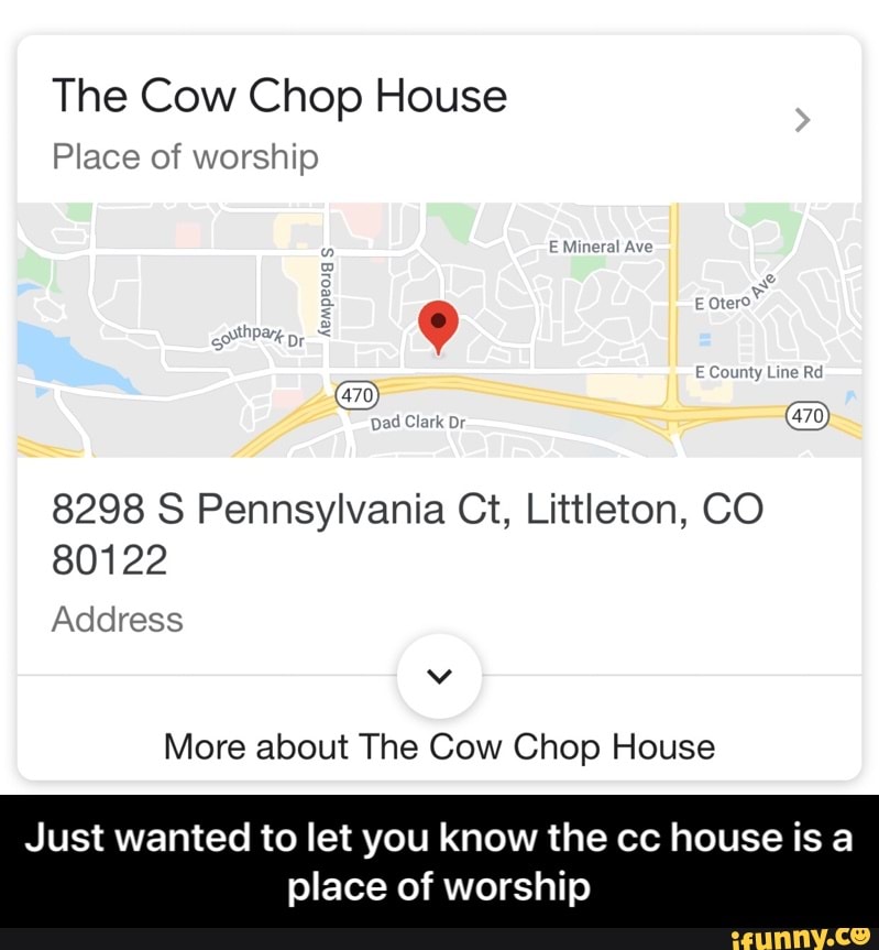 The Cow Chop House Place of worship 8298 S Pennsylvania Ct, Littleton ...