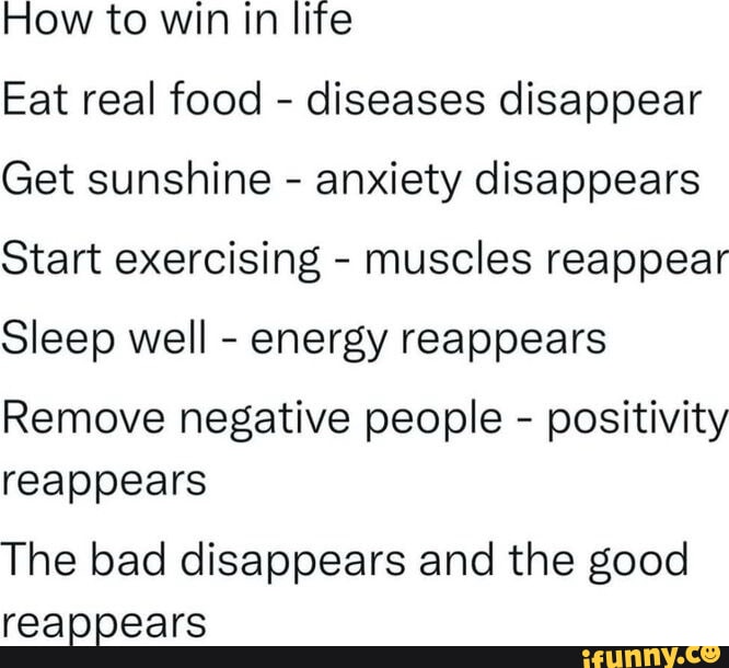 How to win tn lite Eat real food - diseases disappear Get sunshine ...
