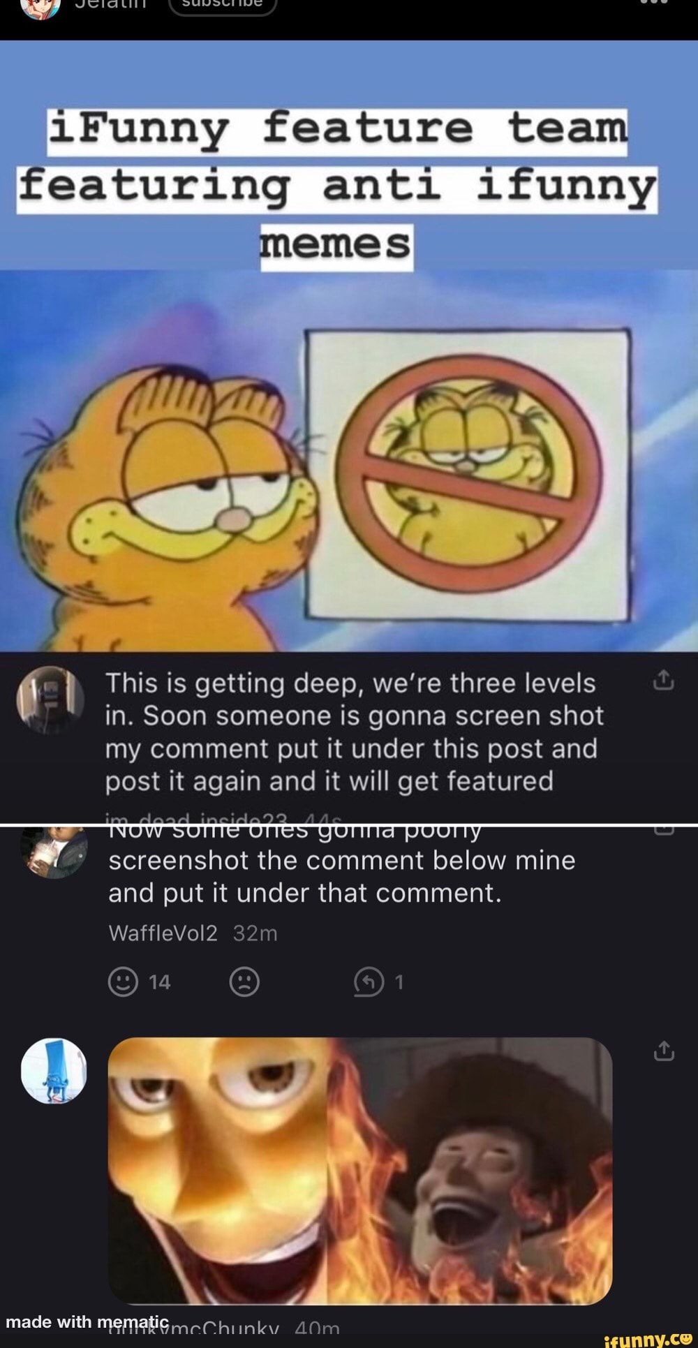 IFunny feature team featuring anti ifunny memes This is getting deep ...
