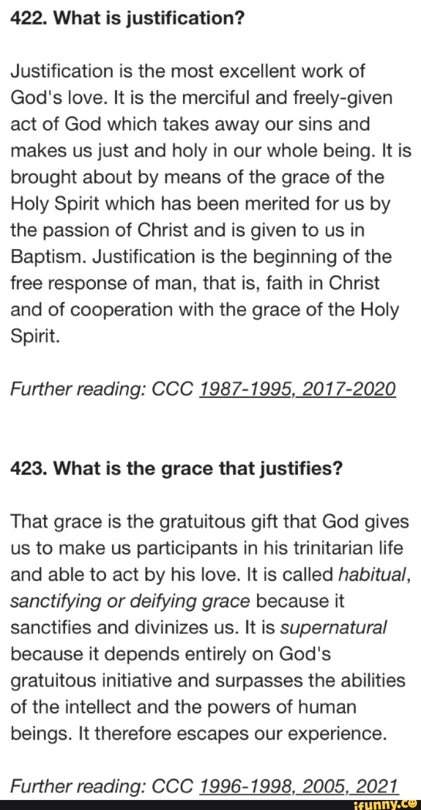 422. What is justification? Justification is the most excellent work of ...