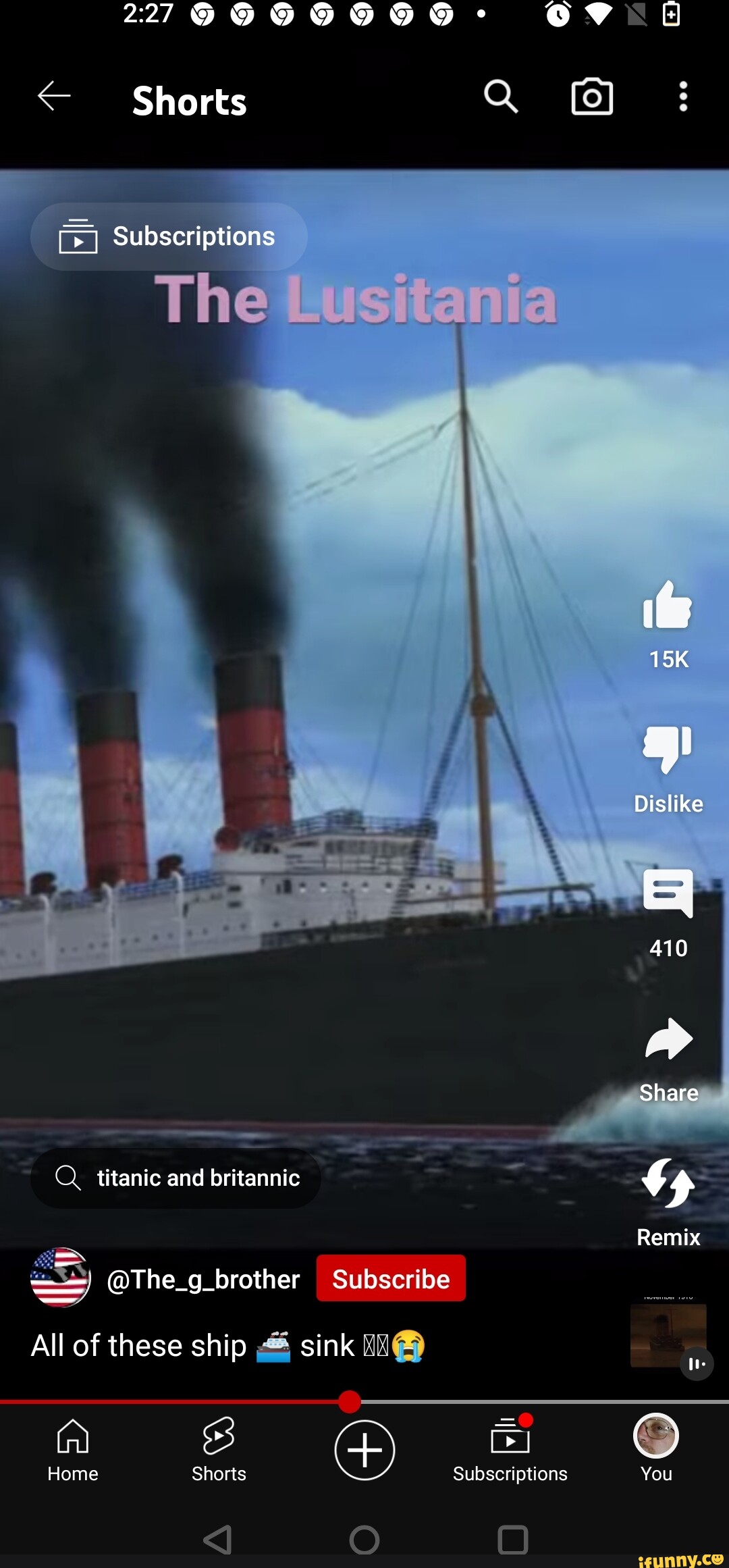 227 Shorts Q Subscriptions Dislike 410 Share titanic and britannic ...