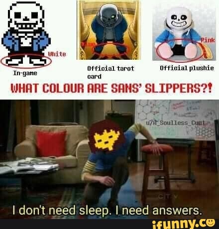 Wite Official tarot Official plushie card WHAT COLOUR ARE SANS ...