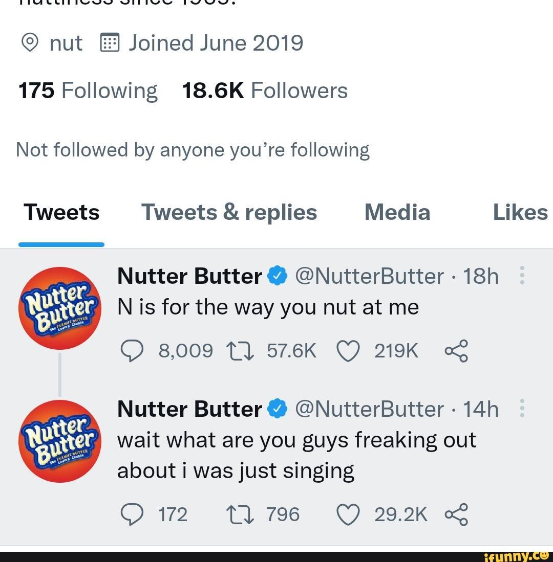 Nut Joined June 2019 175 Following 18.6K Followers Not followed by ...