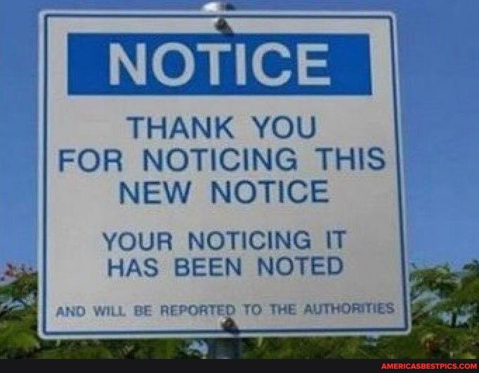 NOTICE THANK YOU FOR NOTICING THIS NEW NOTICE YOUR NOTICING IT HAS BEEN ...