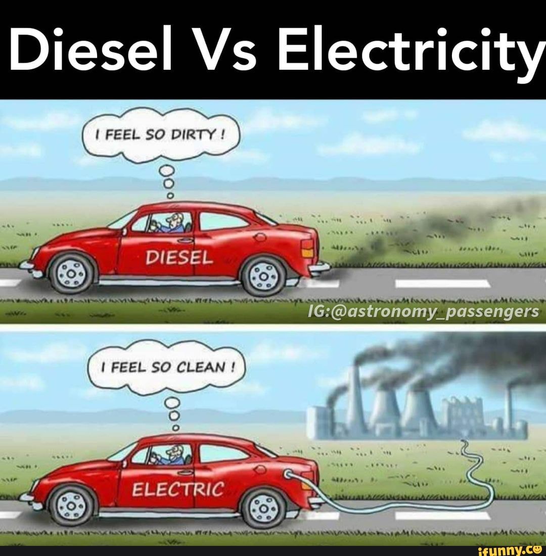 Diesel Vs Electricity I FEEL SO DIRTY! DIESEL o whoo passengers SO ...