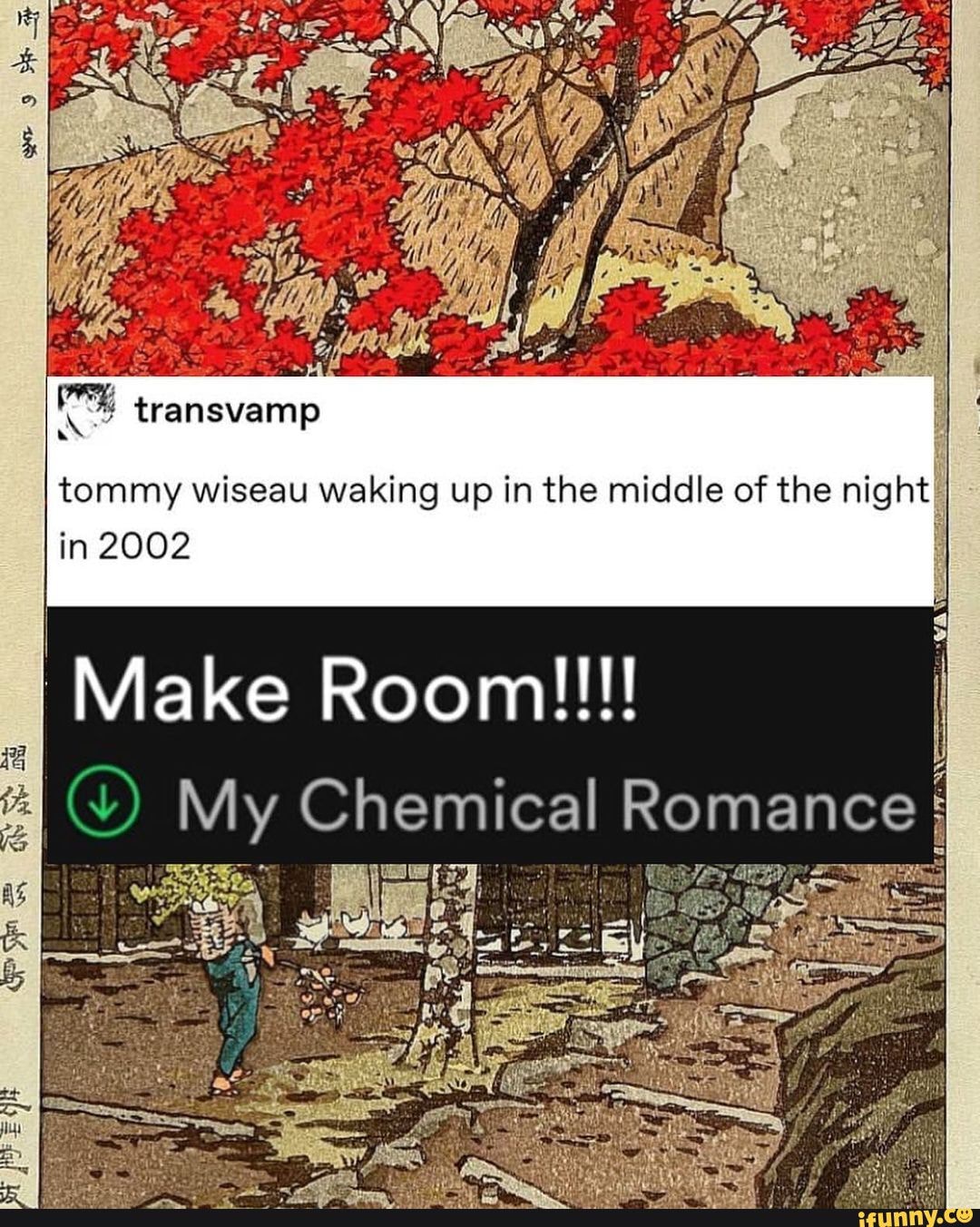 Transvamp tommy wiseau waking up in the middle of the night in 2002 ...