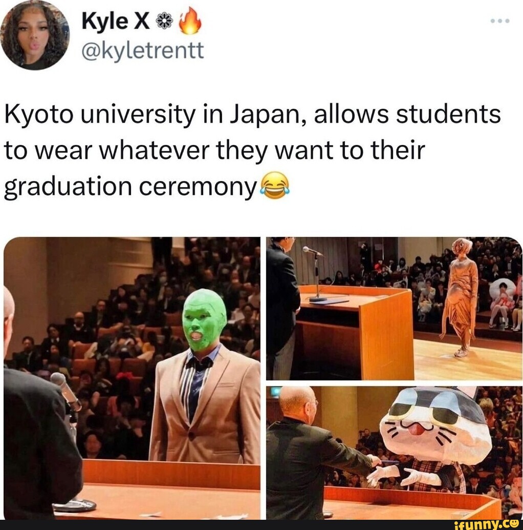 Kyle X @kyletrentt Kyoto university in Japan, allows students to wear ...