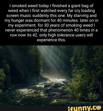 I smoked weed today I finished a giant bag of weed when I first watched ...