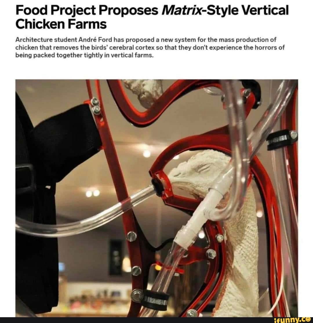 Food Project Proposes Matrix-Style Vertical Chicken Farms Architecture ...