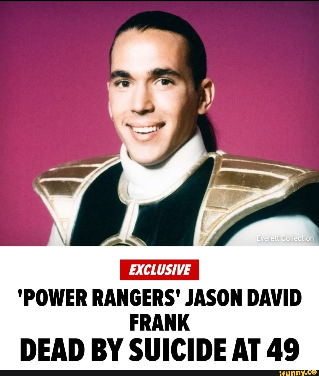'POWER RANGERS' JASON DAVID FRANK DEAD BY SUICIDE AT 49 - iFunny