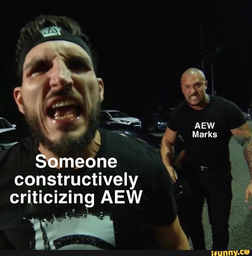 AEW Marks Someone constructively criticizing AEW - iFunny