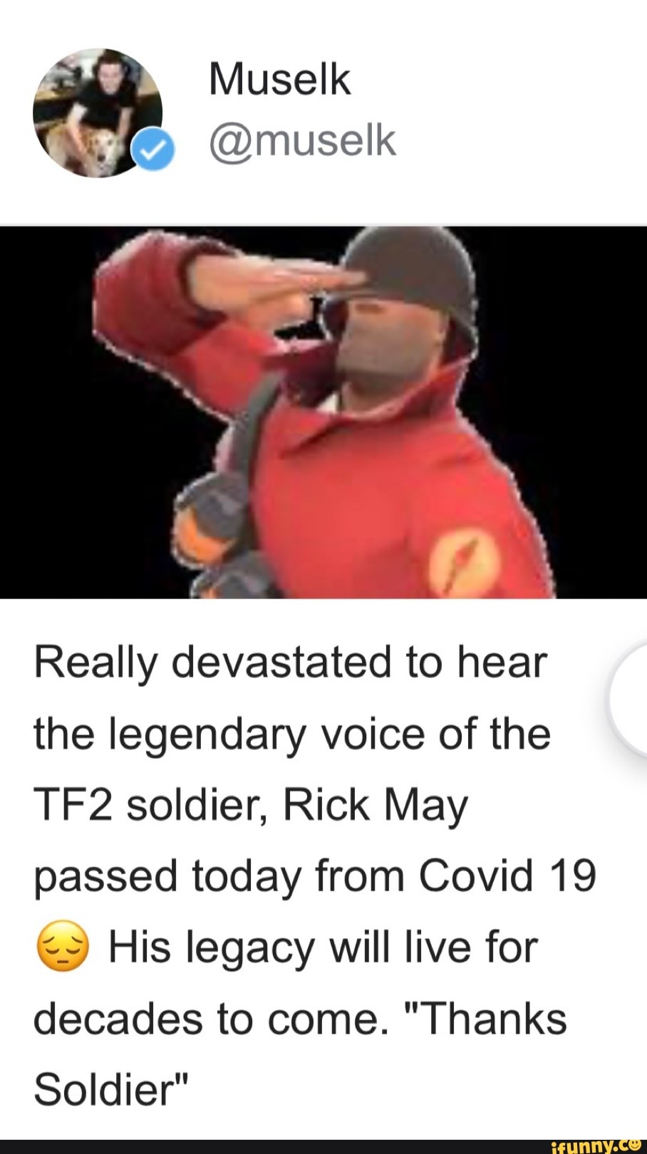 4 Muselk Y @muselk Really devastated to hear the legendary voice of the ...