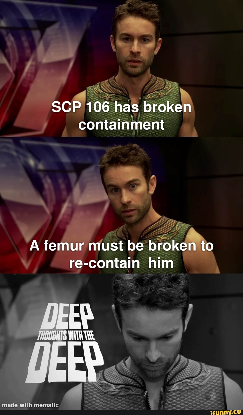 SCP 106 has broken containment A femur must be broken to re-contain him ...