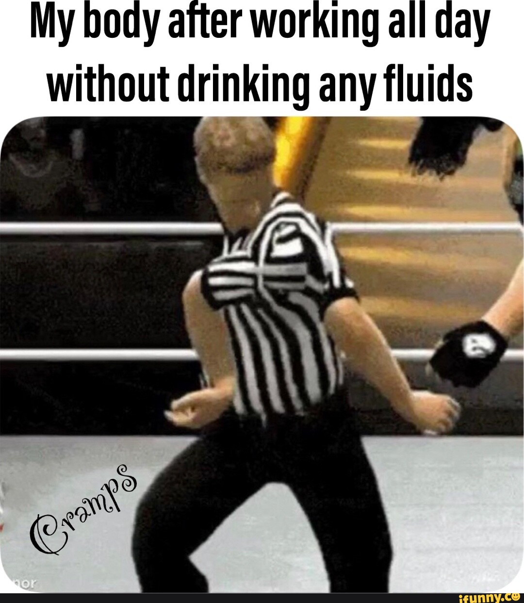 My body after working all day without drinking any fluids EN - iFunny