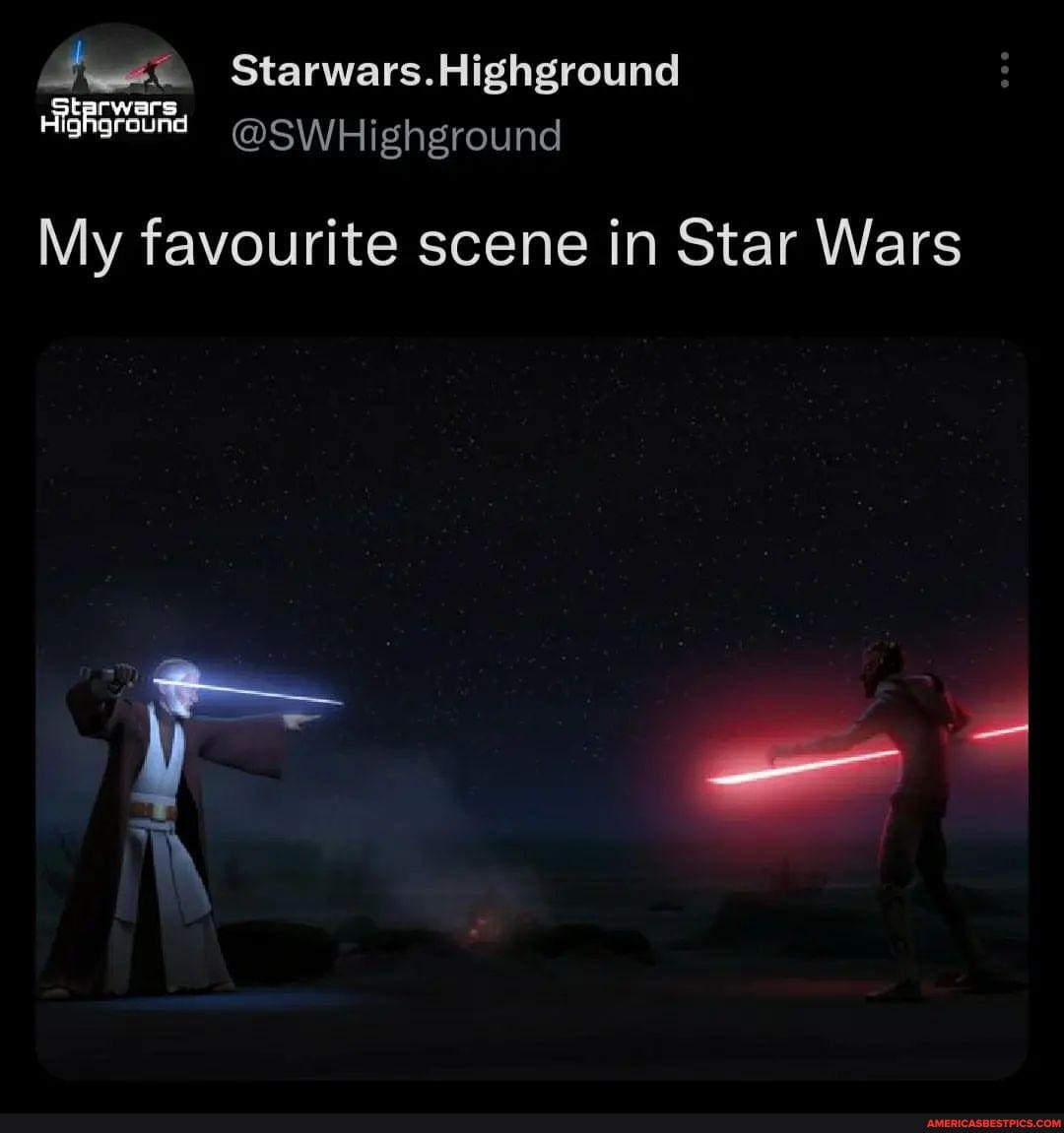 Starwars.Highground @SWHighground tarwars My favourite scene in Star ...