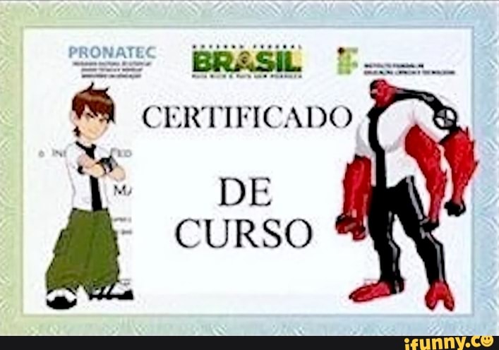 A CERTIFICADO DE CURSO - iFunny Brazil