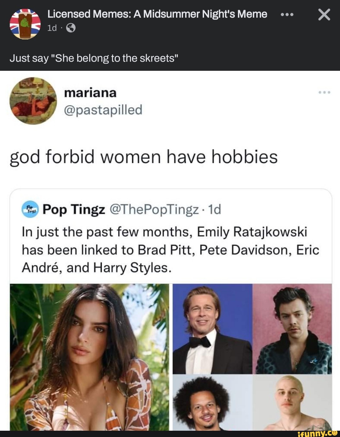 Licensed Memes: A Midsummer Night's Meme id-@ Just say "She belong to ...