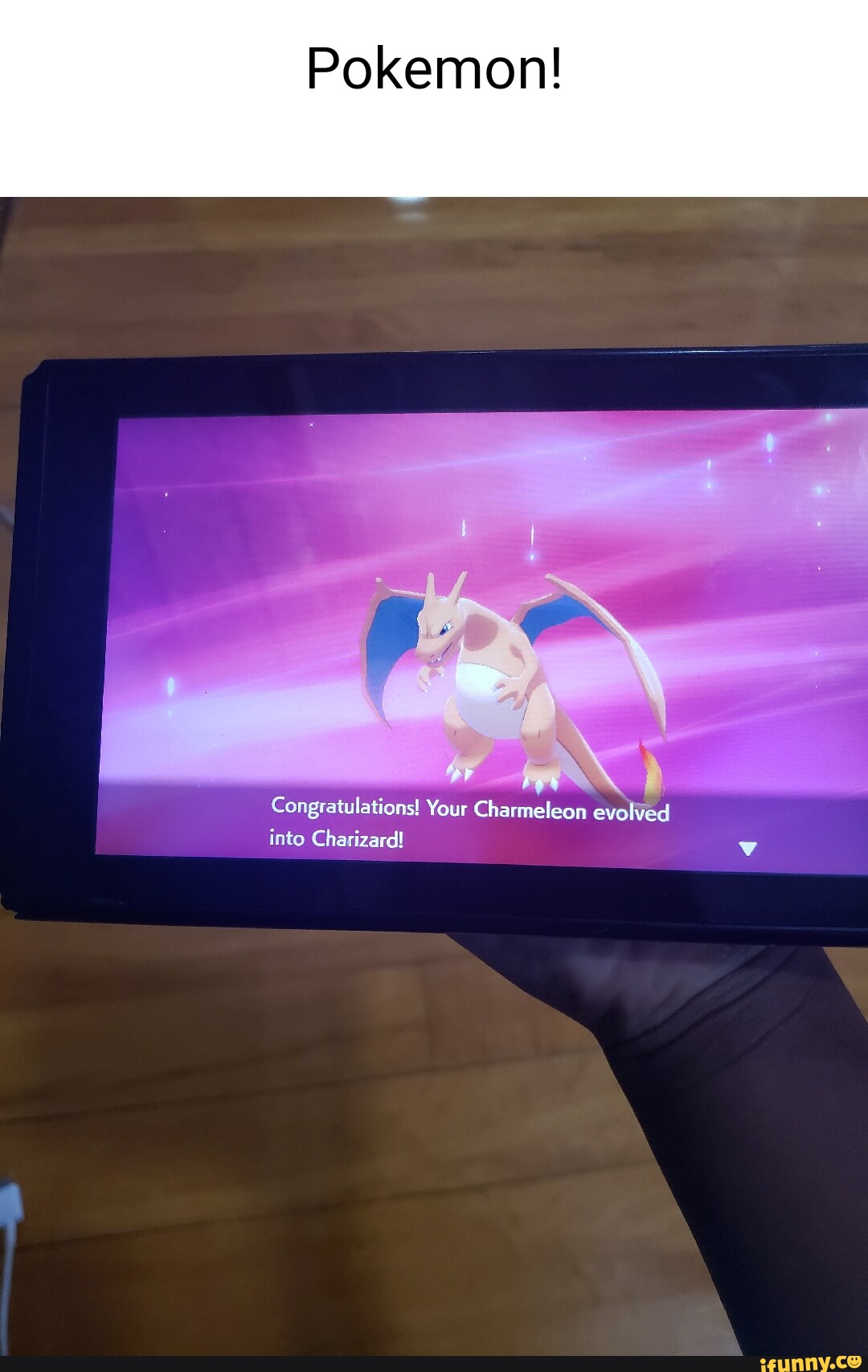 Pokemon! Congratulations! Your Charmeleon evolved into Charizard! - iFunny