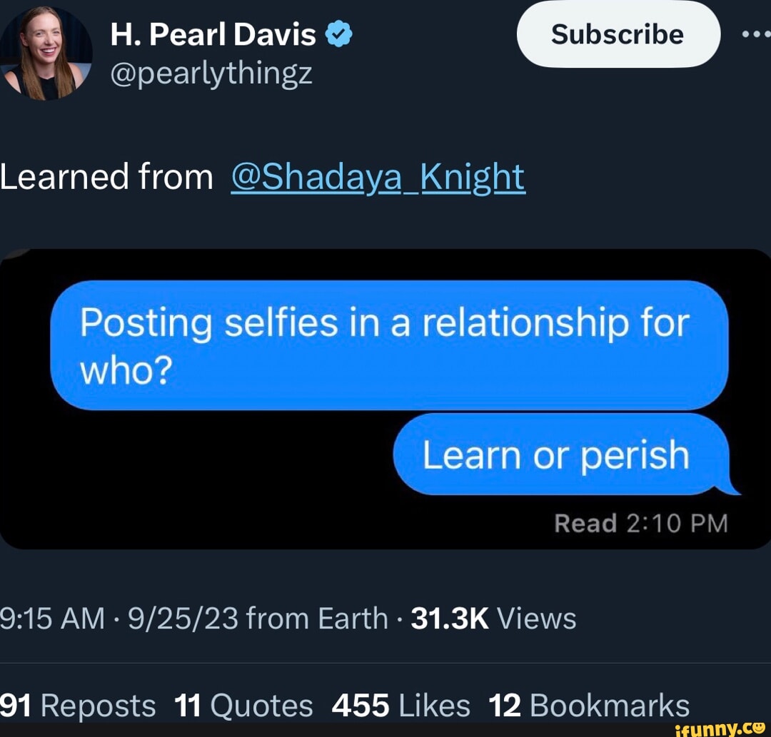 H. Pearl Davis @ @pearlythingz Learned from @Shadaya Knight Posting ...