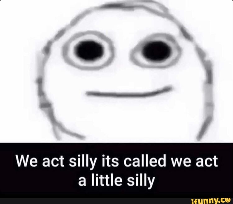 We act silly its called we act a little silly - iFunny