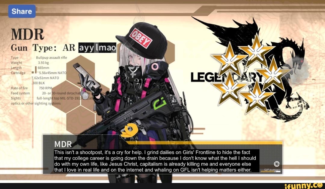 MDR Gun Type: AR- MDR This Ier a shoolposl. Ir: a cry [or help I grind ...