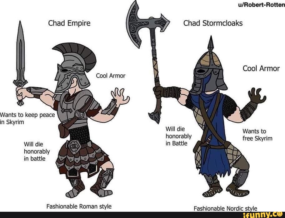 Chad Empire Chad Stormcloaks wRobert-Rotten Cool Armor Cool Armor Wants ...