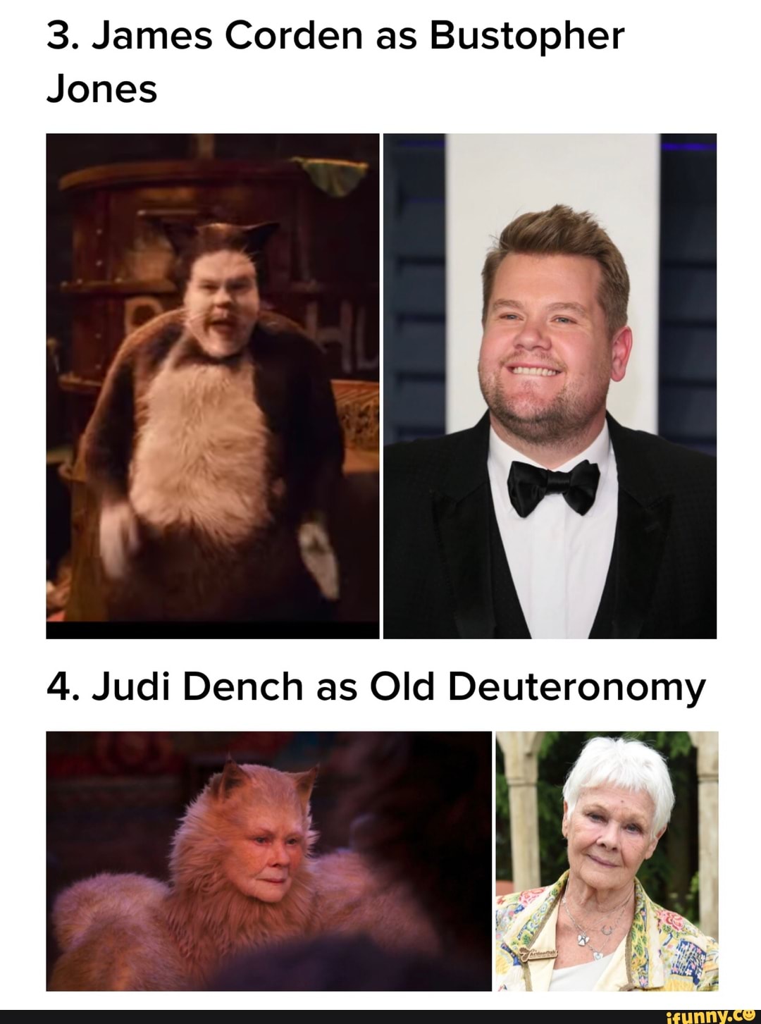 3. James Corden as Bustopher Jones - iFunny