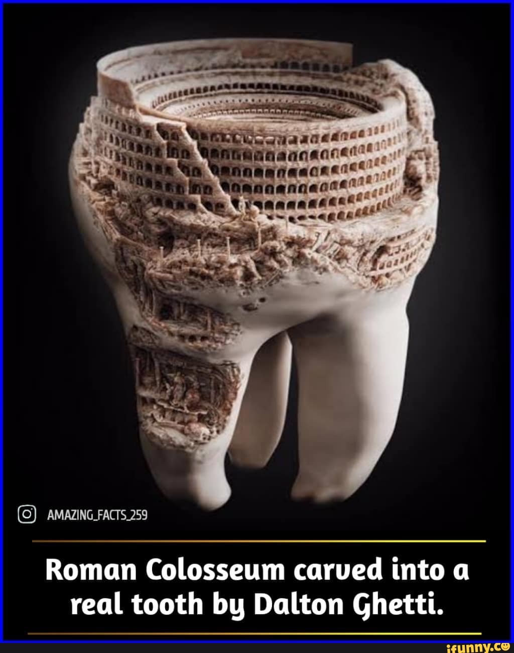 An AMAZING _FACTS _259 Roman Colosseum carved into a real tooth by ...