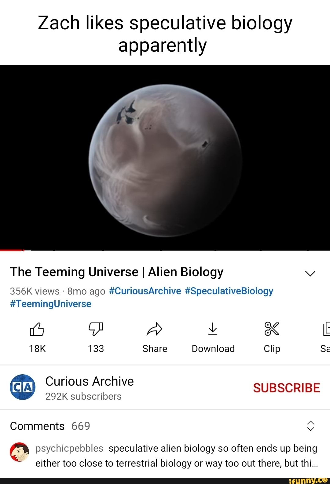 Zach likes speculative biology apparently The Teeming Universe I Alien ...