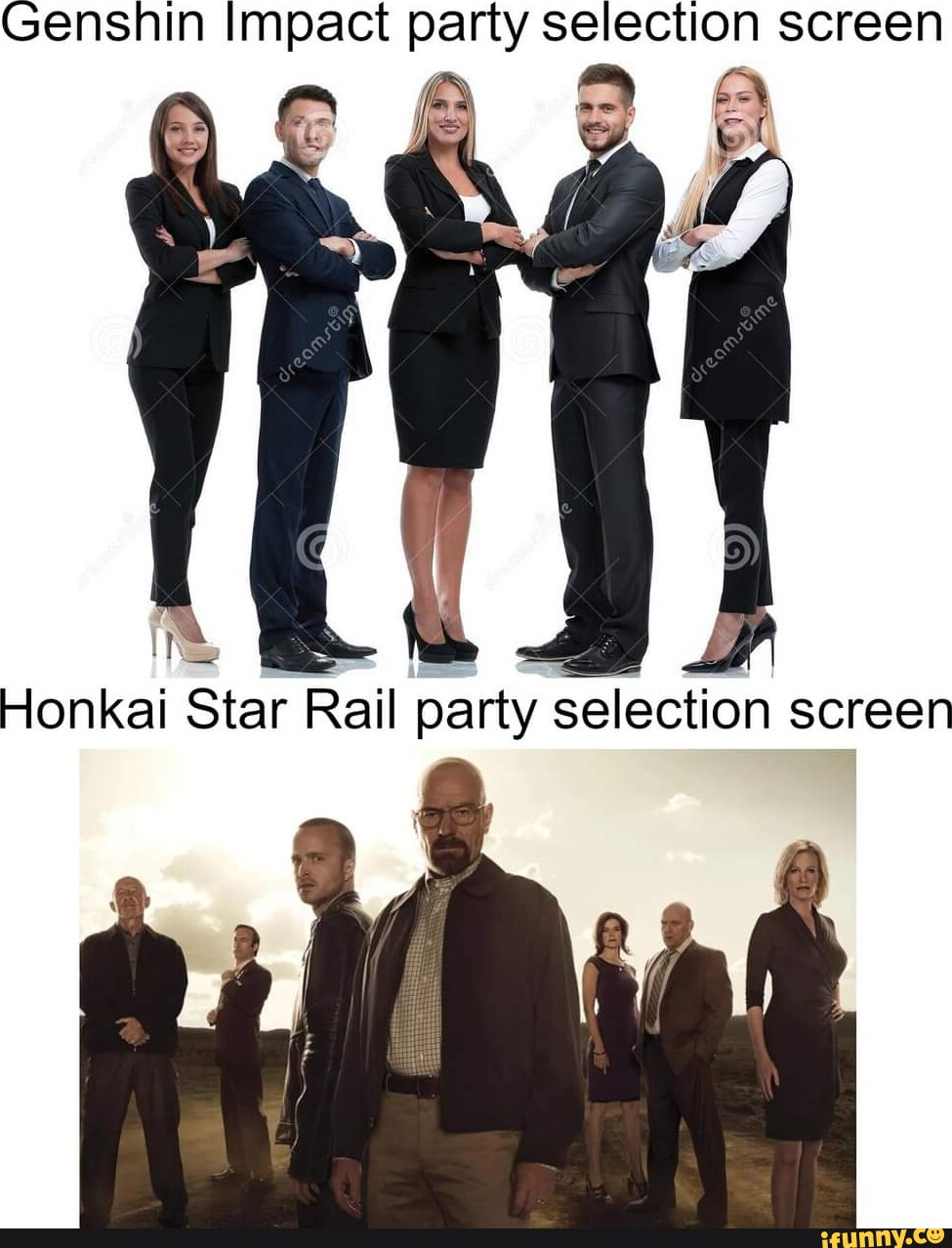 Genshin Impact party selection screen Honkai Star Rail party selection ...