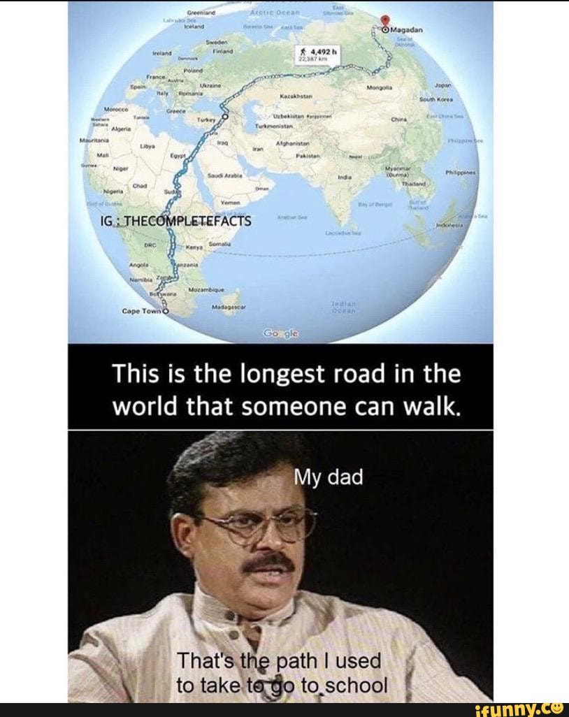 THECOMPLETEFACTS This is the longest road in the world that someone can ...