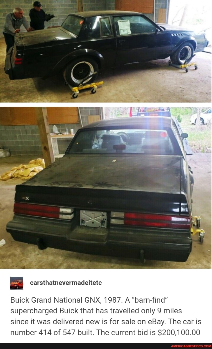 Buick Grand National GNX, 1987. A "barn-find" supercharged Buick that ...