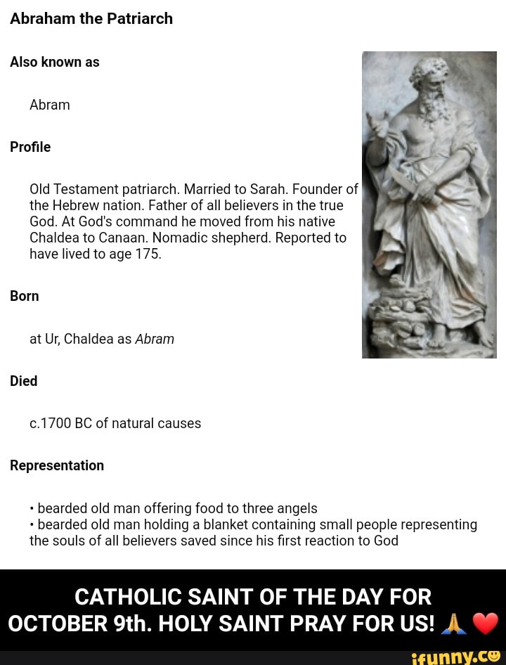 Abraham the Patriarch Also known as Abram Profile Old Testament ...
