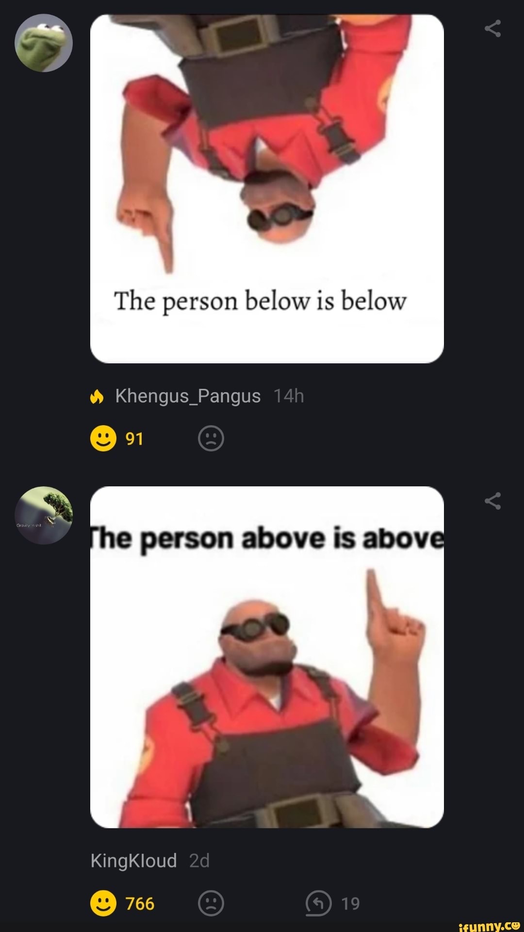 The person below is below - iFunny
