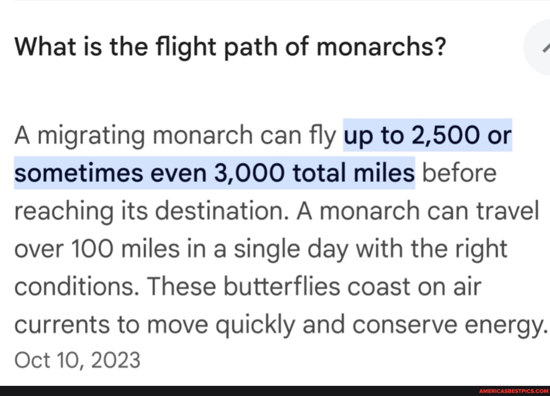 What is the flight path of monarchs? A migrating monarch can fly up to ...