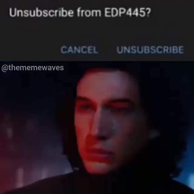 Unsubscribe from EDP 445? CANCEL UNSUBSCRIBE @thememewaves - )