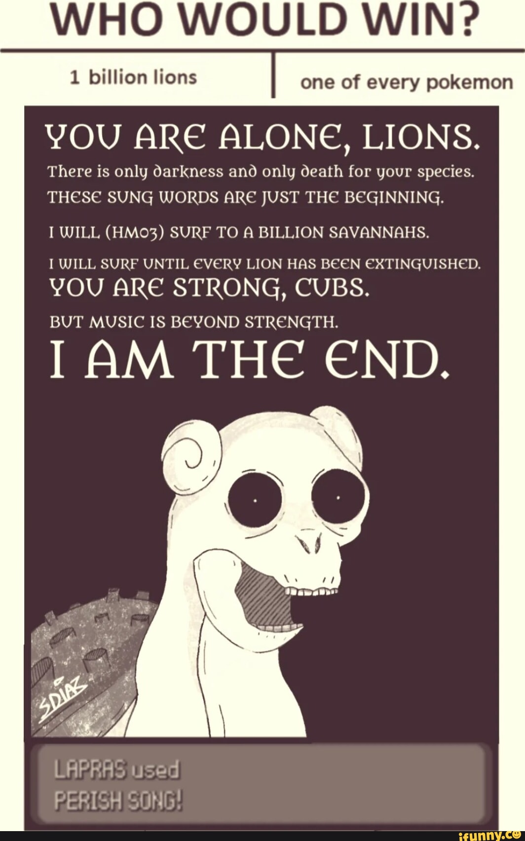 WHO WOULD WIN: 1 billion lions one of every pokemon YOU ARE ALONE ...