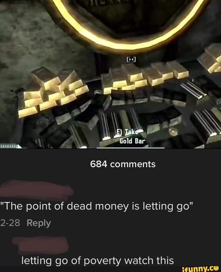 Over 684 comments "The point of dead money is letting go" 2-28 Reply ...
